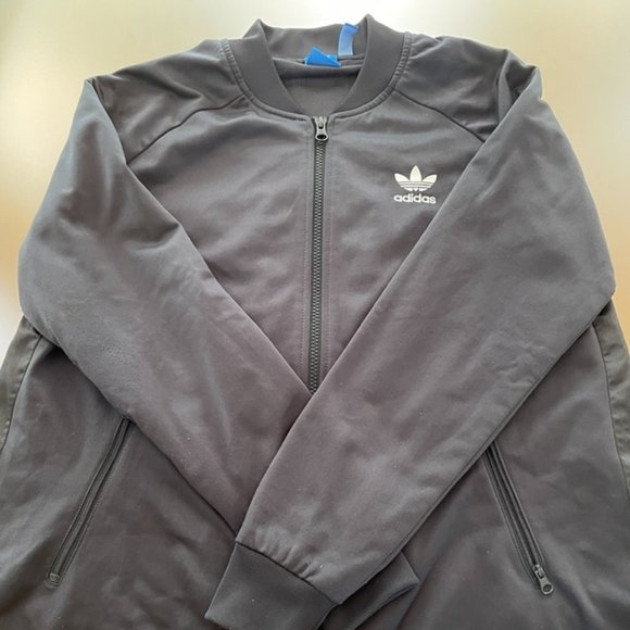 adidas | Jackets & Coats | Adidas Dark Gray Zip Jacket Size Medium ...